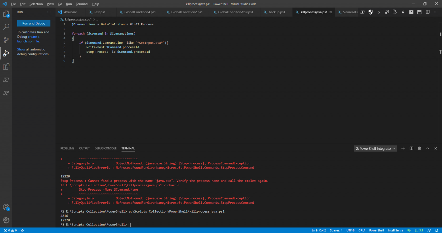 Close specific java process/application with PowerShell – Alexandru Marin