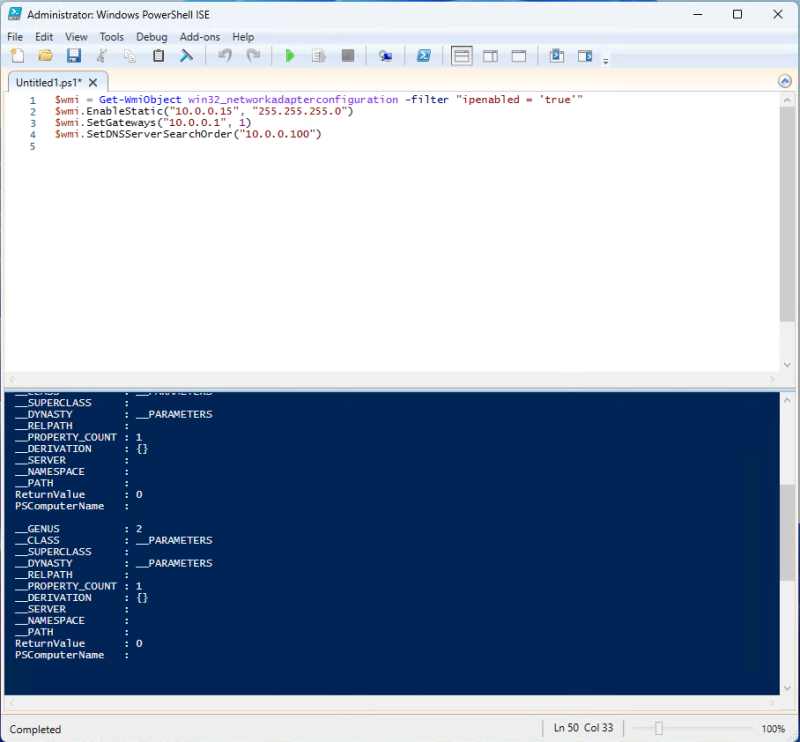 Configuring Static IP and DNS Addresses with Windows PowerShell – Alexandru Marin